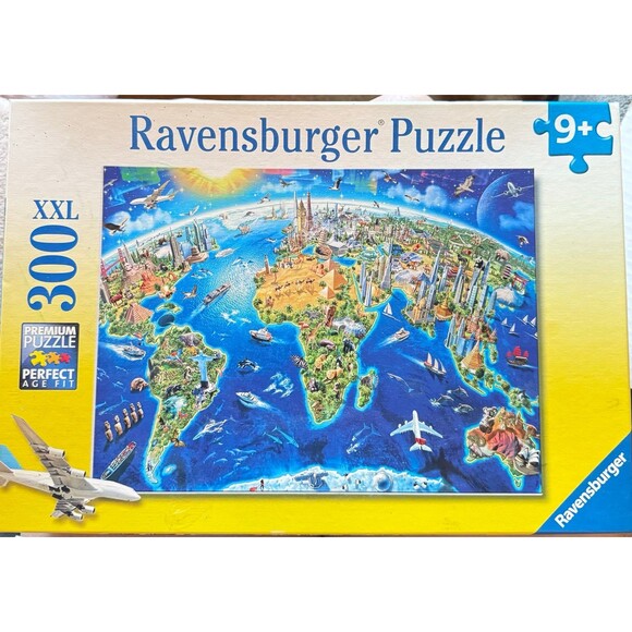 Games | Ravensburger World Map Puzzle 30 Xxl Pieces Complete Bx 4 ...